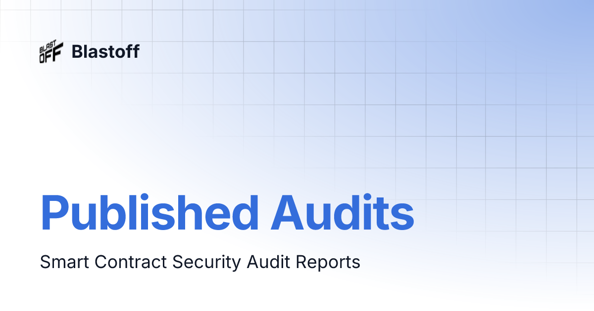 Published Audits | Blastoff